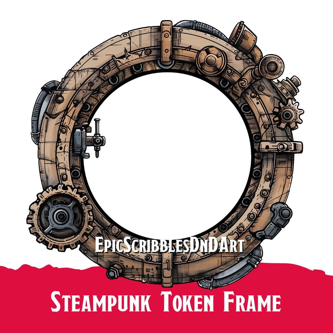 Steampunk Token Frame - Digital D&D Border for Dungeons and Dragons ...