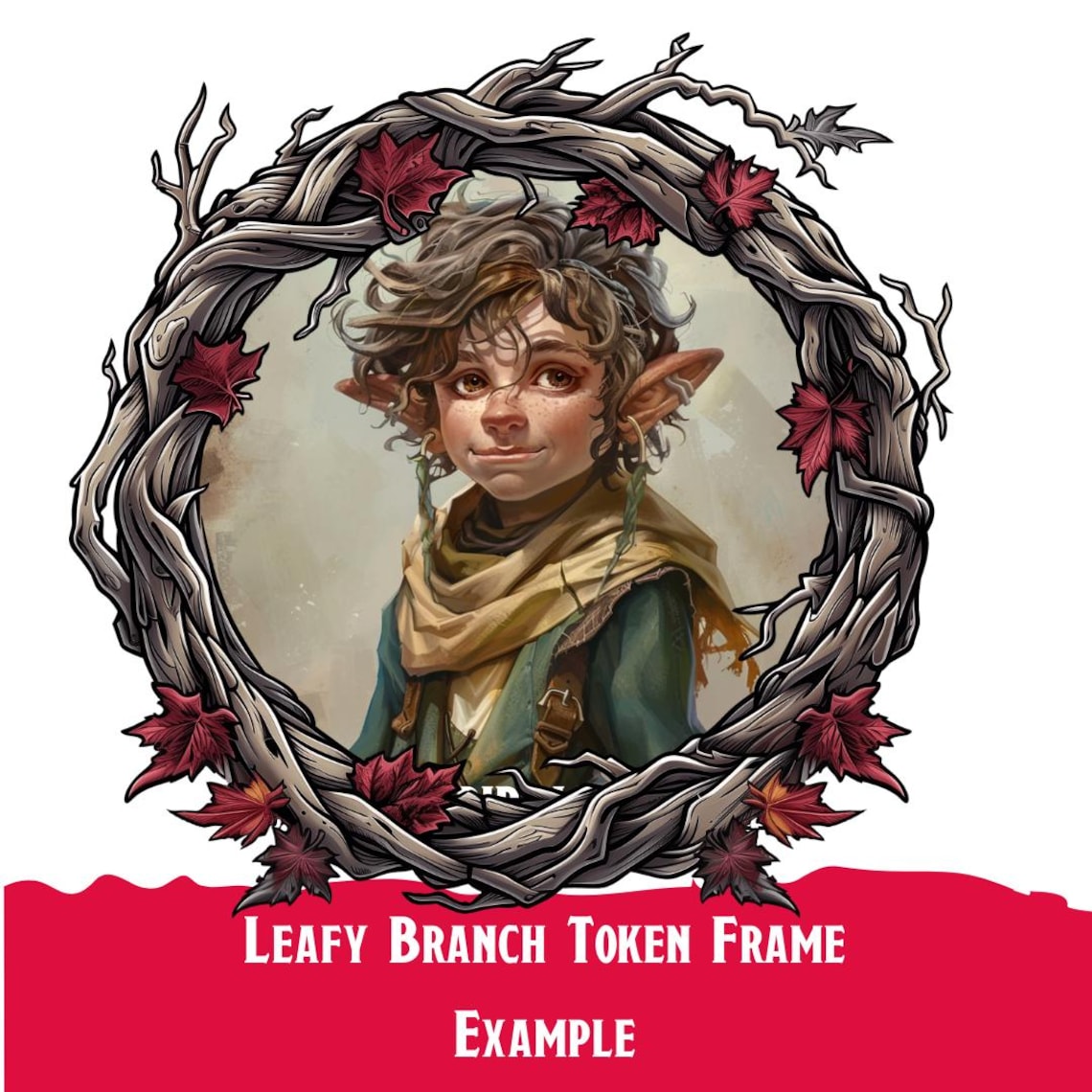 Leafy Branch Token Frame - D&D, Pathfinder, Roll20 (digital Download ...