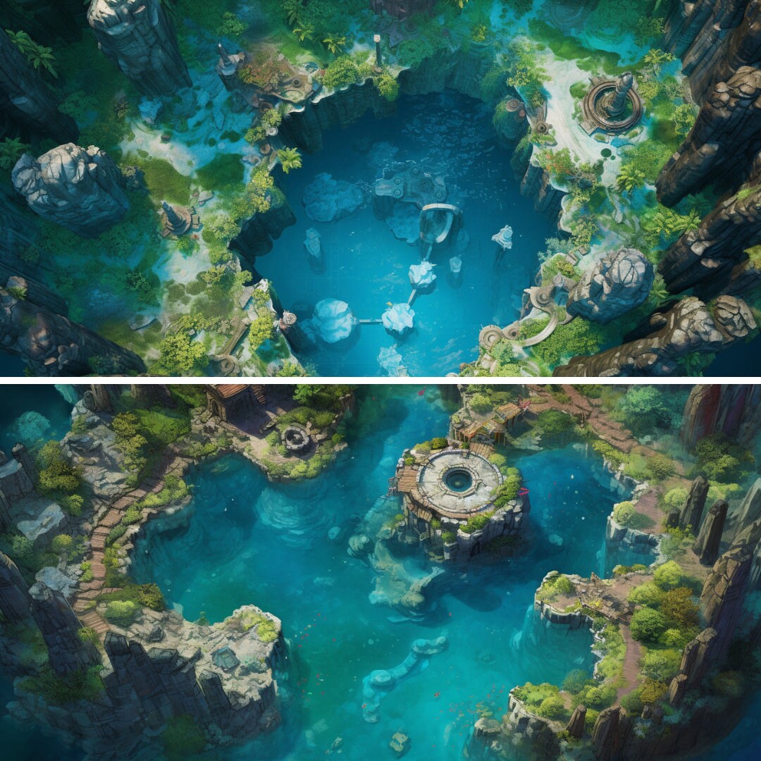 10 Mystical Grotto Battlemaps Pack Ideal for D&D and Fantasy Rpgs - Etsy