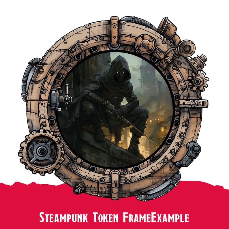 Steampunk Token Frame - Digital D&D Border for Dungeons and Dragons ...