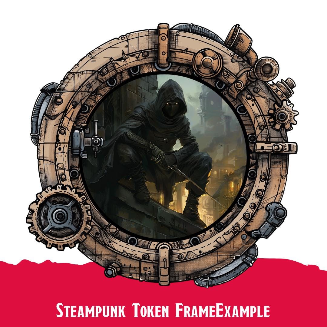 Steampunk Token Frame - Digital D&D Border for Dungeons and Dragons ...