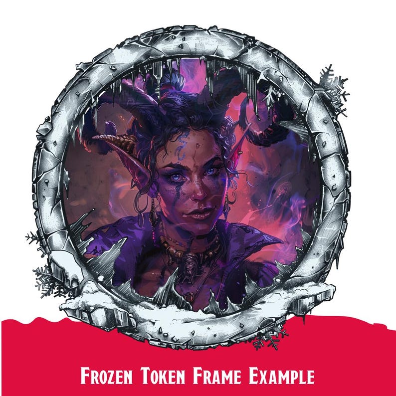 Frozen Icy Token Frame - Digital D&D Border for Dungeons and Dragons ...