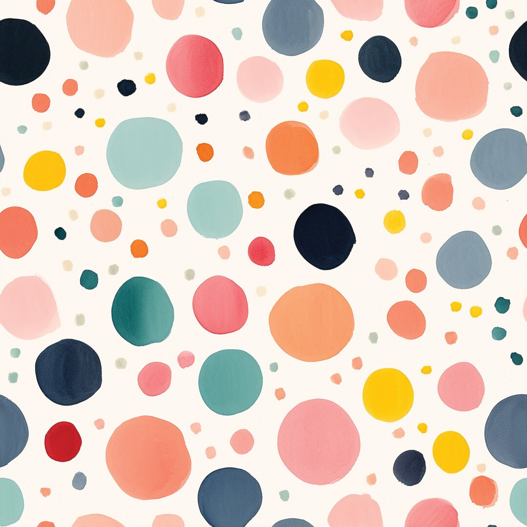 Whimsical Dot Seamless Digital Pattern - Etsy