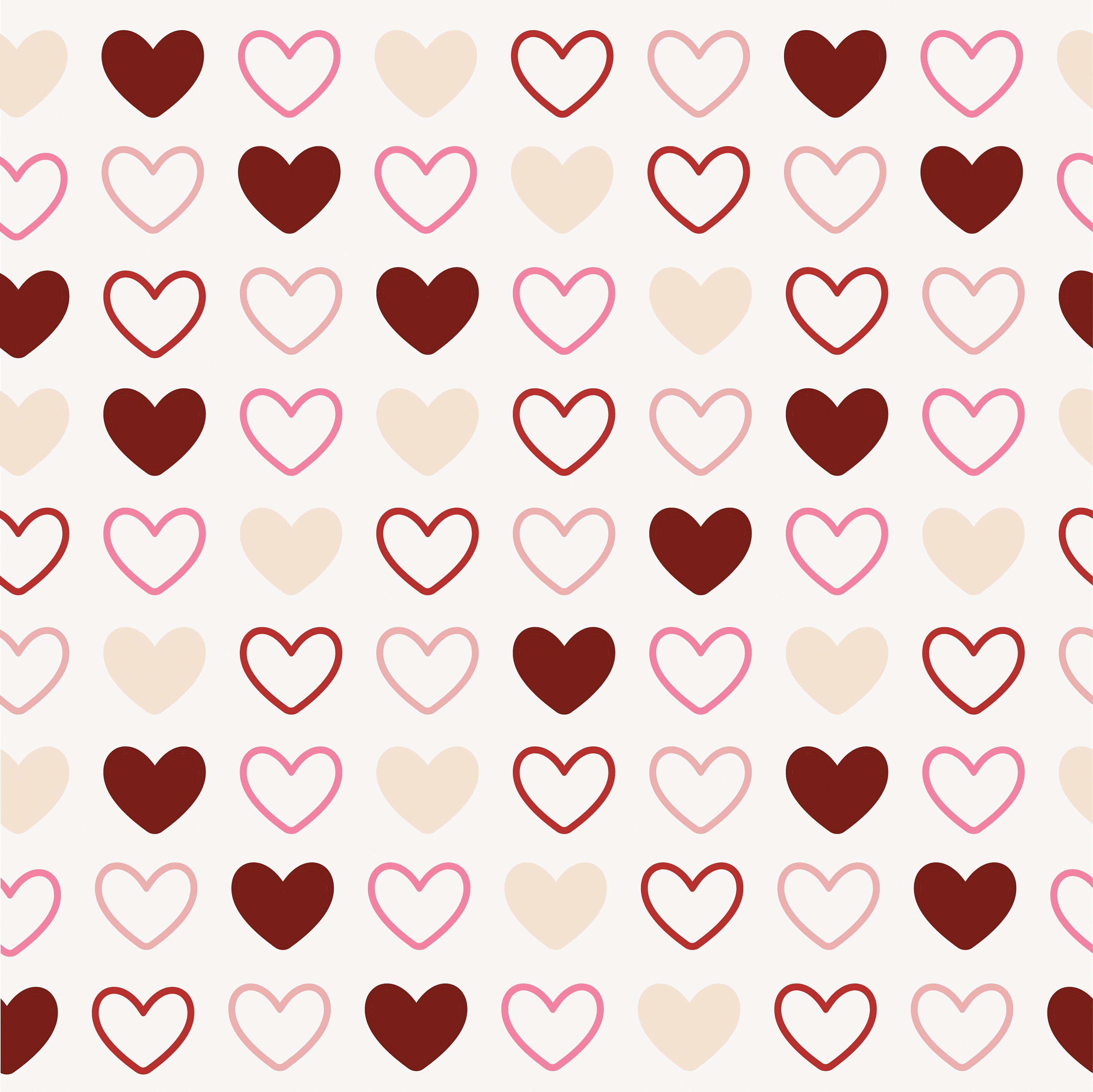 Simple Heart Seamless Digital Pattern - Etsy