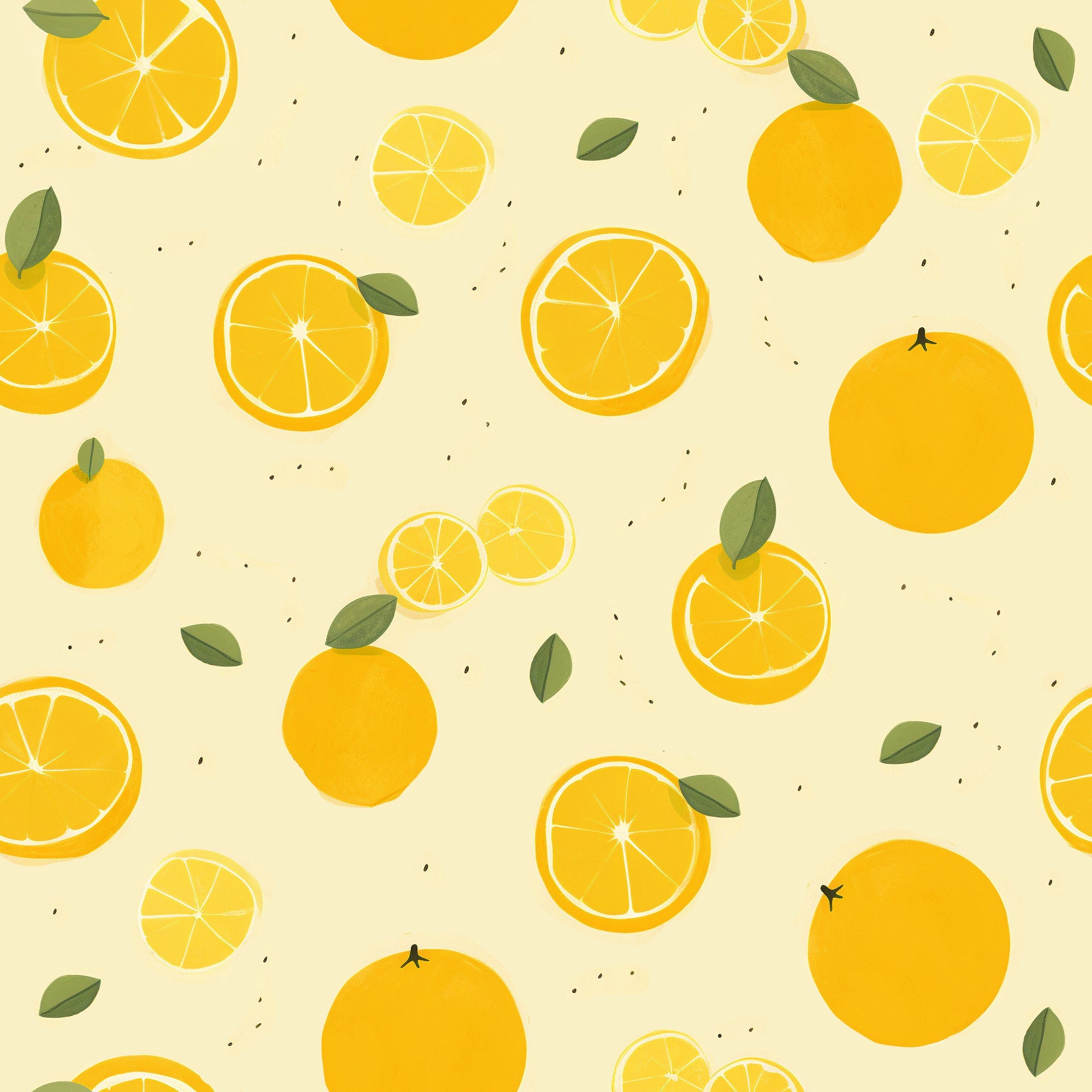 Sliced Oranges Seamless Digital Pattern - Etsy