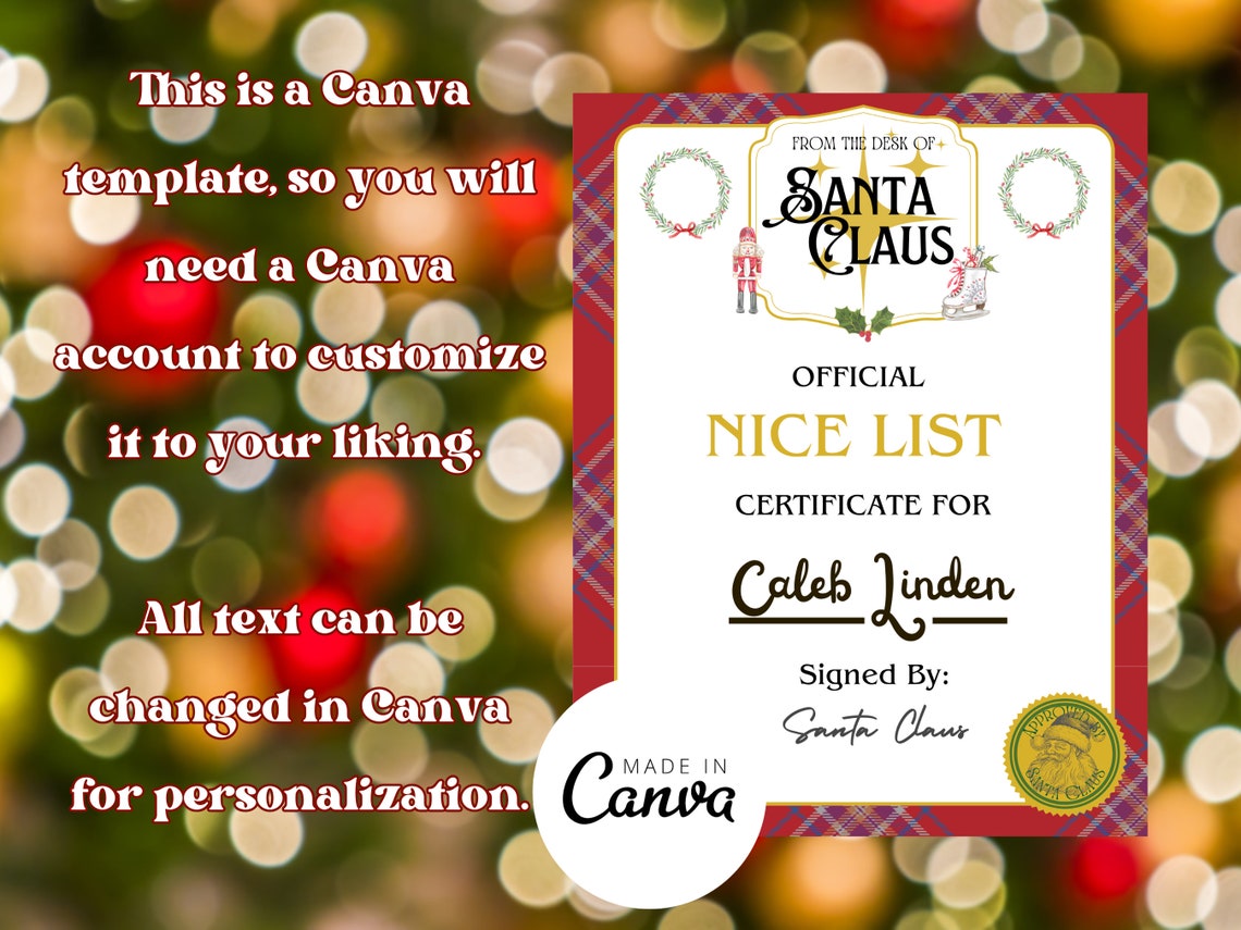 Letter From Santa Secret Santa Ideas Santa Letters Nice - Etsy