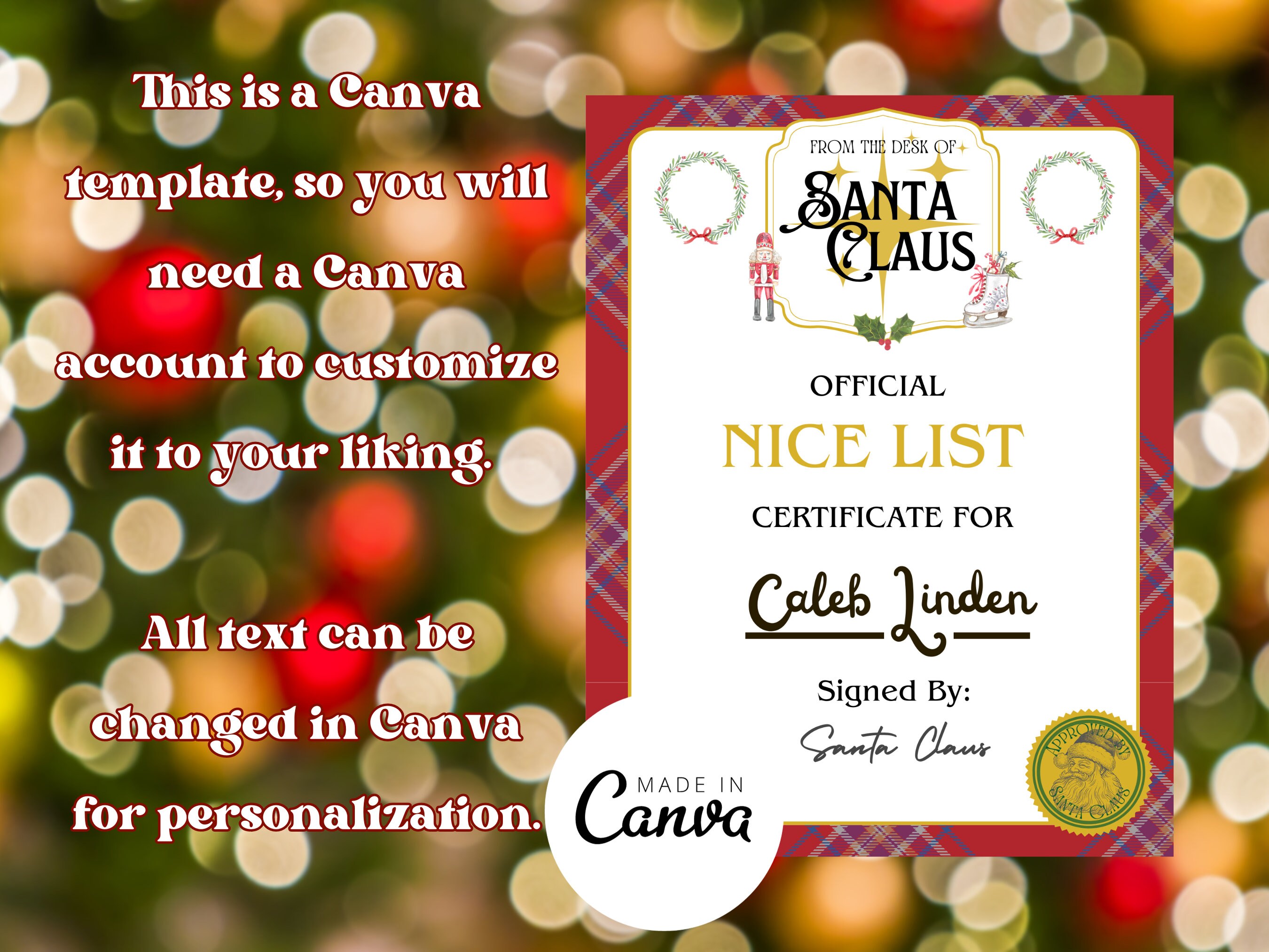 Letter From Santa Secret Santa Ideas Santa Letters Nice - Etsy