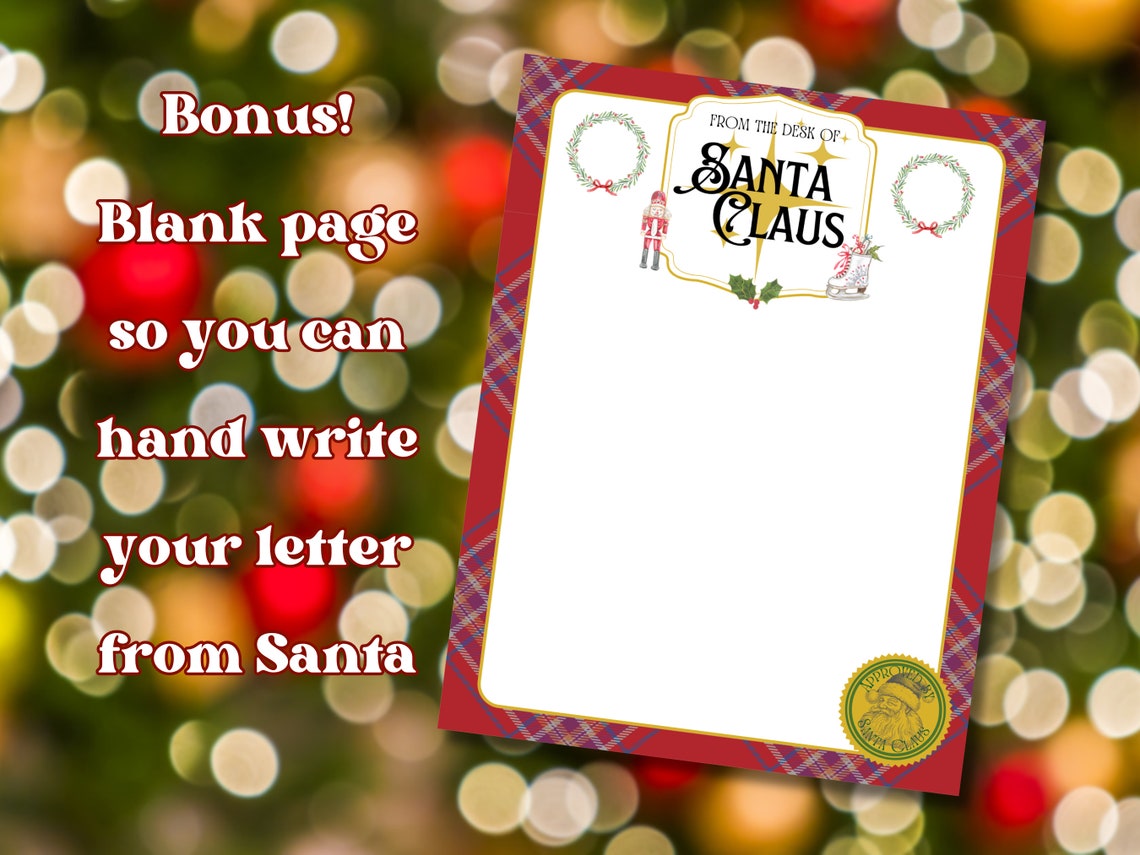 Letter From Santa Secret Santa Ideas Santa Letters Nice - Etsy