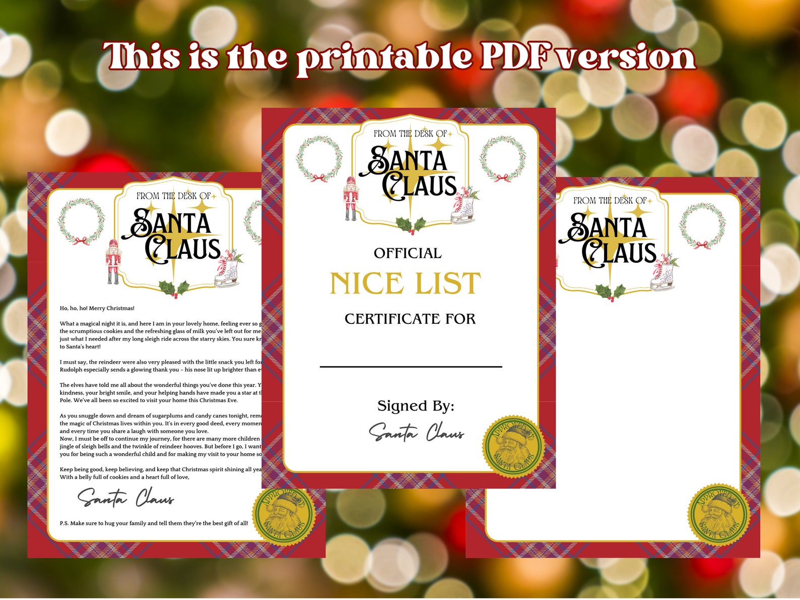 Letter From Santa Secret Santa Ideas Santa Letters Nice - Etsy