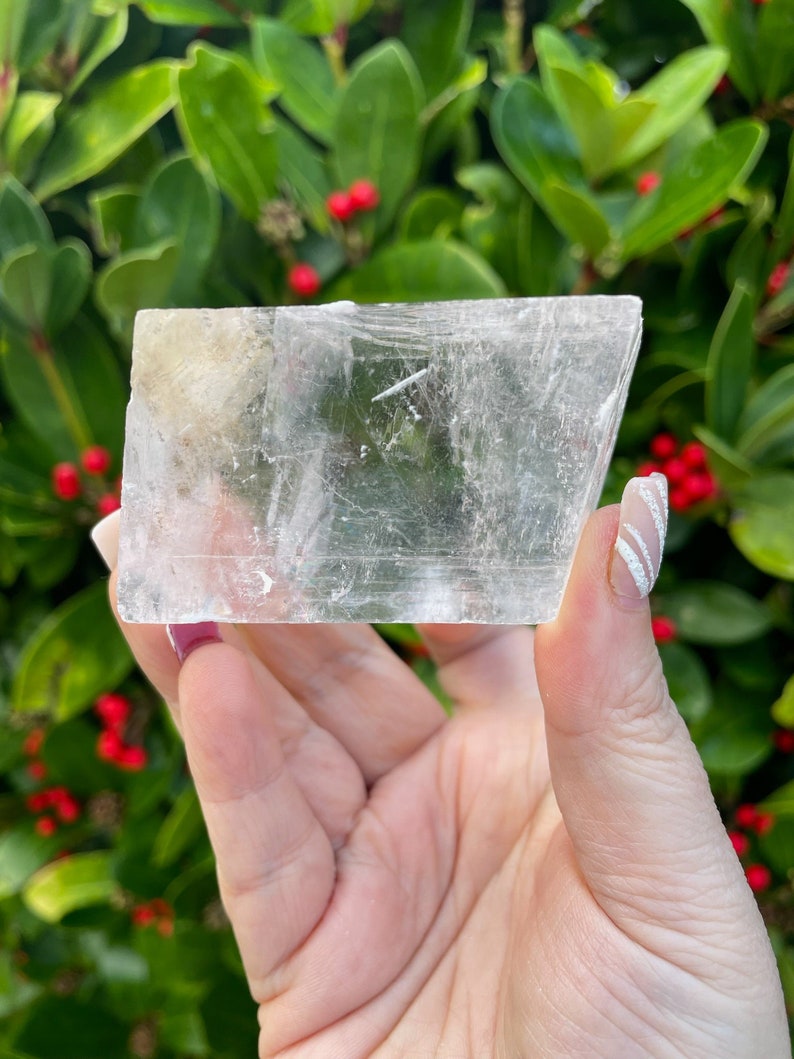 Optical Calcite Rhomboid Crystal Specimen - Etsy