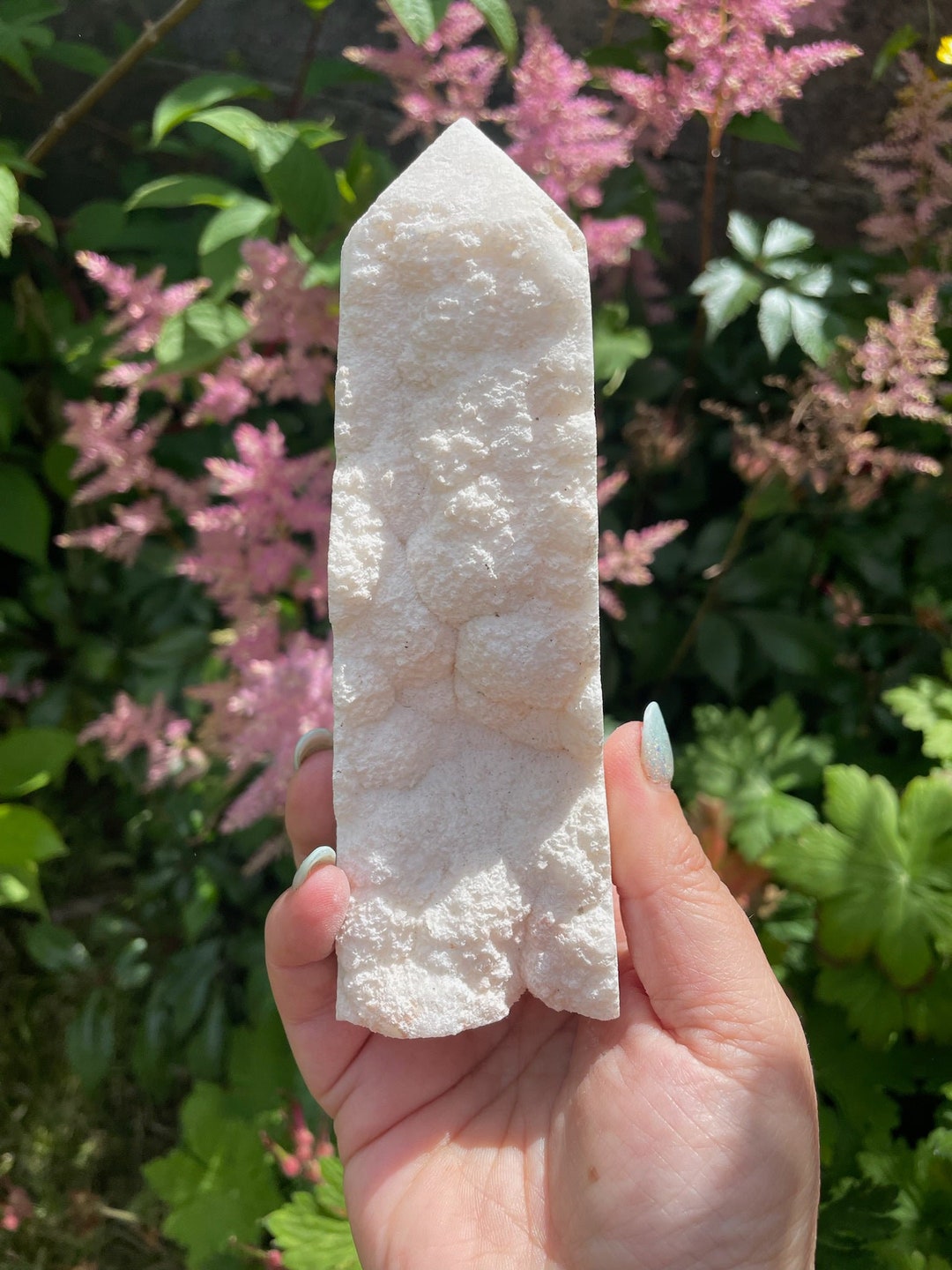 Natural White Snow Agate Tower - Etsy