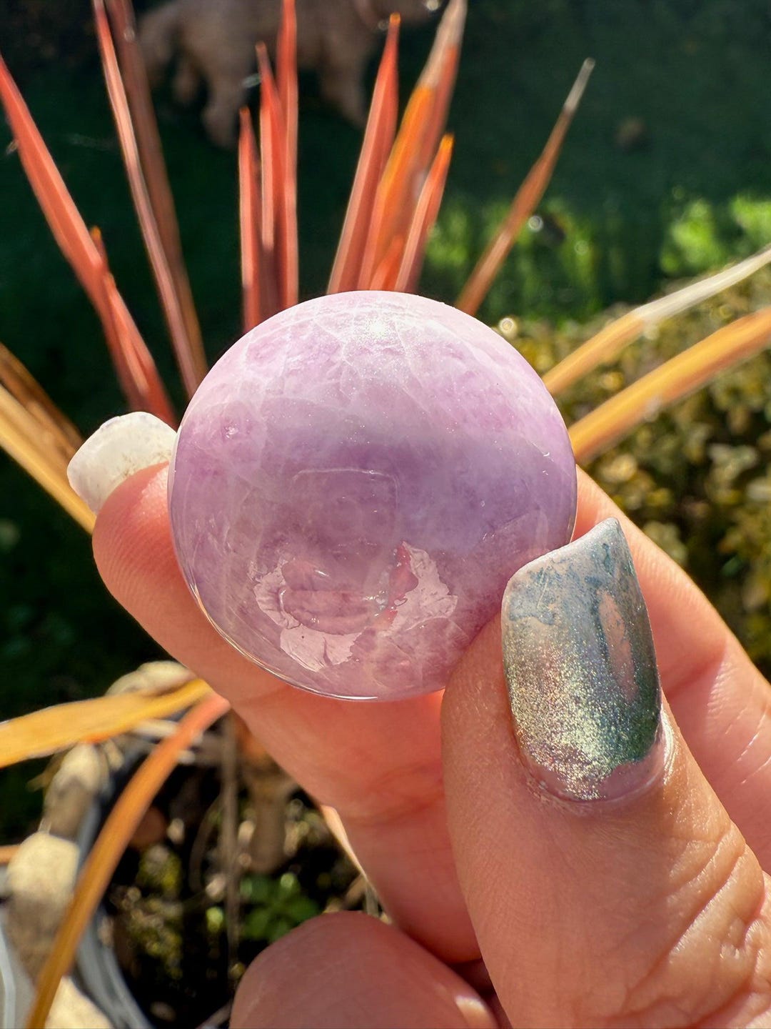 UV Reactive Kunzite Sphere With Sheen - Etsy
