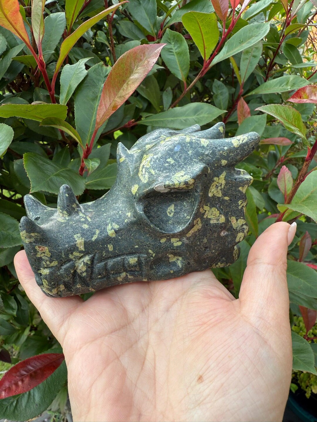Porphyry Chinese Writing Stone Dragon Head - Etsy