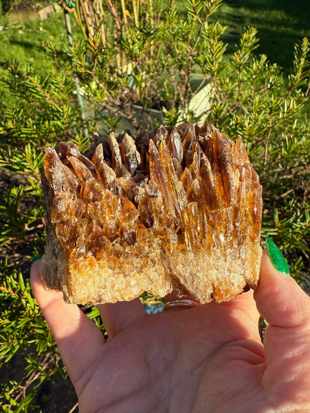 Large Amber Calcite Specimen - Etsy