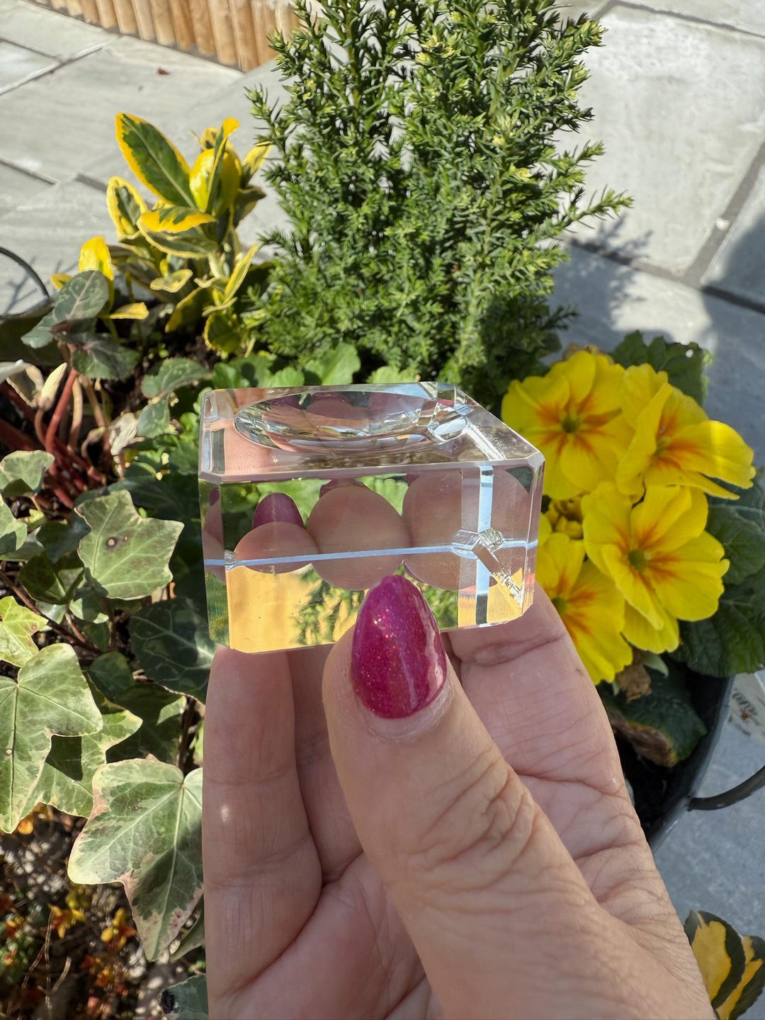 Large Cube Glass Sphere Stand 4cm - Etsy