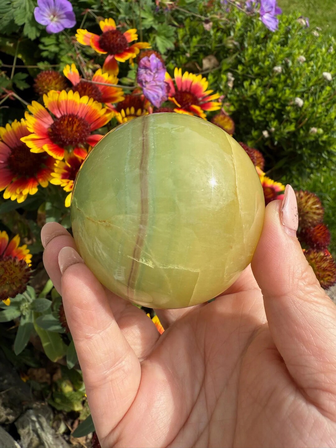 New Mango Fluorite 6 5cm Diameter - Etsy