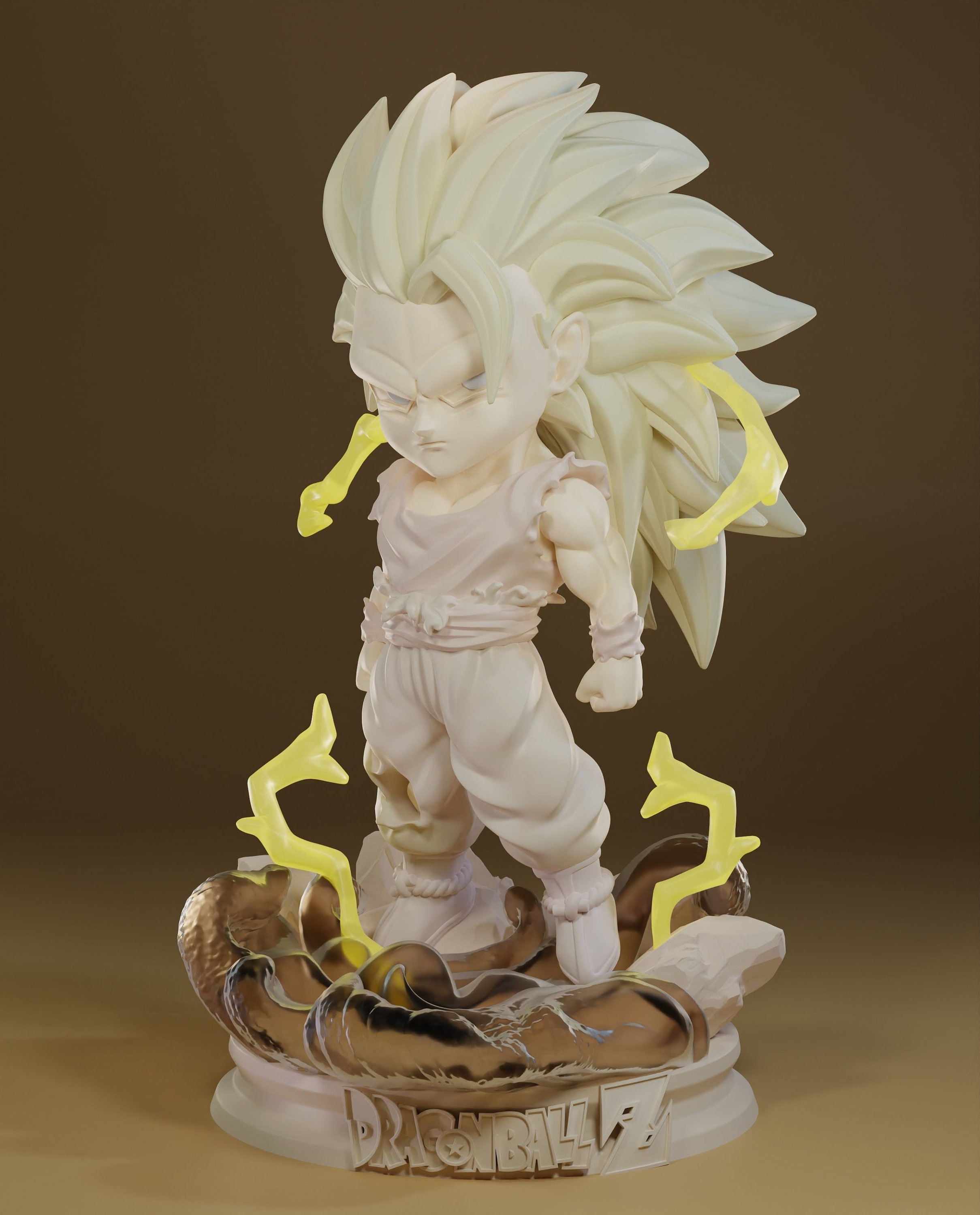Goku Ssj3 Chibi 3d Stl Print Model Super Saiyan Sculpture Etsy Australia