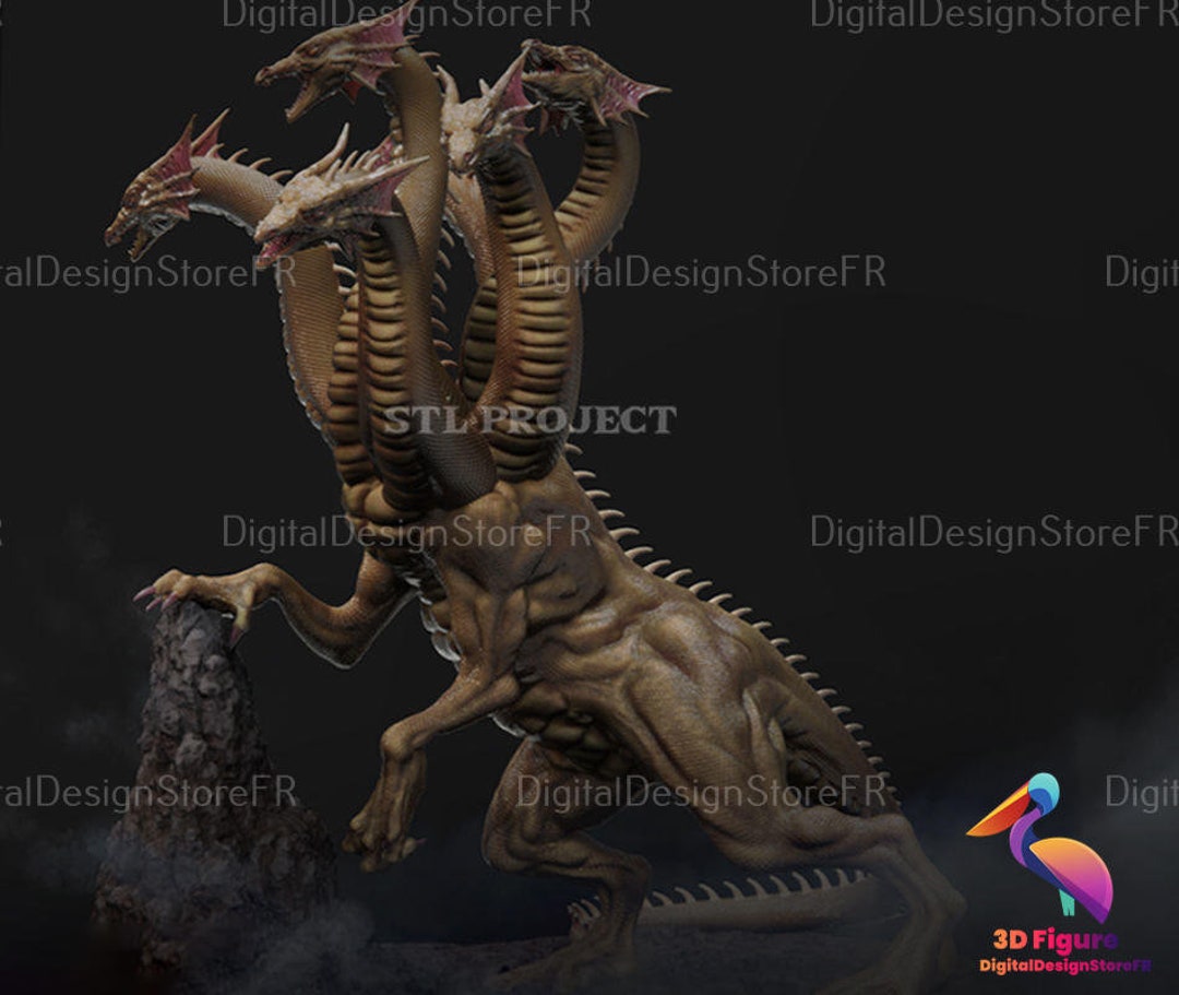 Tiamat D&D 3D Print Model Legendary STL Digital Figurine Set - Etsy
