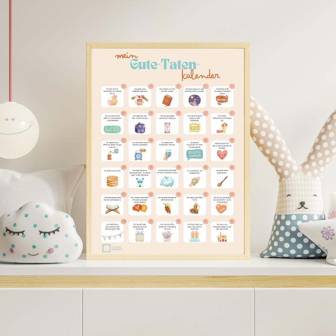 Gute Taten Kalender (Ramadan-Edition) | Affirmationsposter mit guten ...