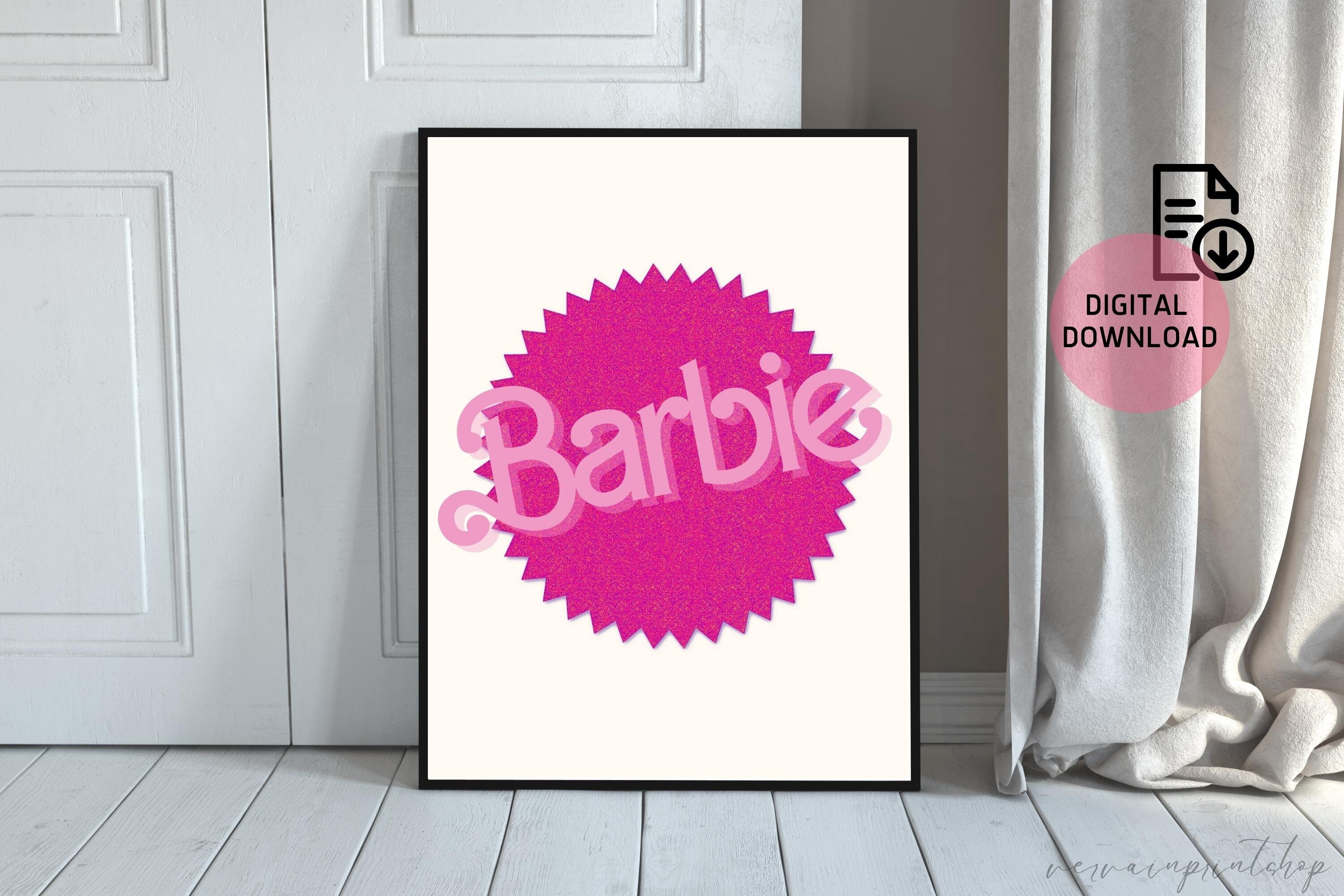 Barbie Pink Wall Art Setbarbie Printbarbie Pink Decorbarbie - Etsy