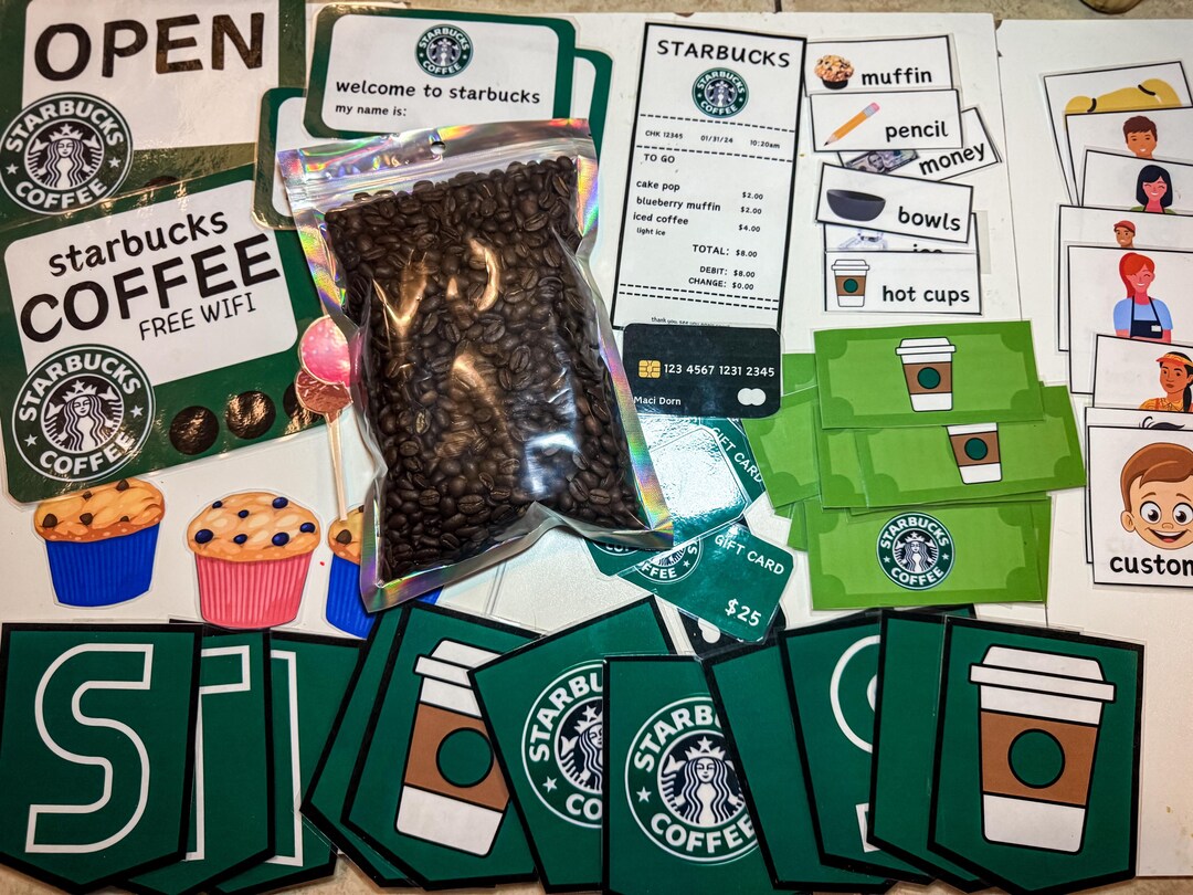 Starbucks Pretend Play Sensory Bin – Toddler Coffee - DIGITAL DOWNLOAD ...