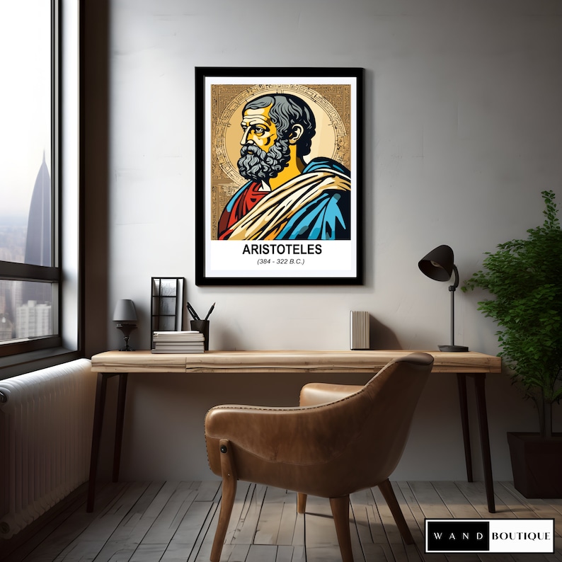 Aristotle Poster Pop Art – Philosophy – Modern Wall Art – Wall ...
