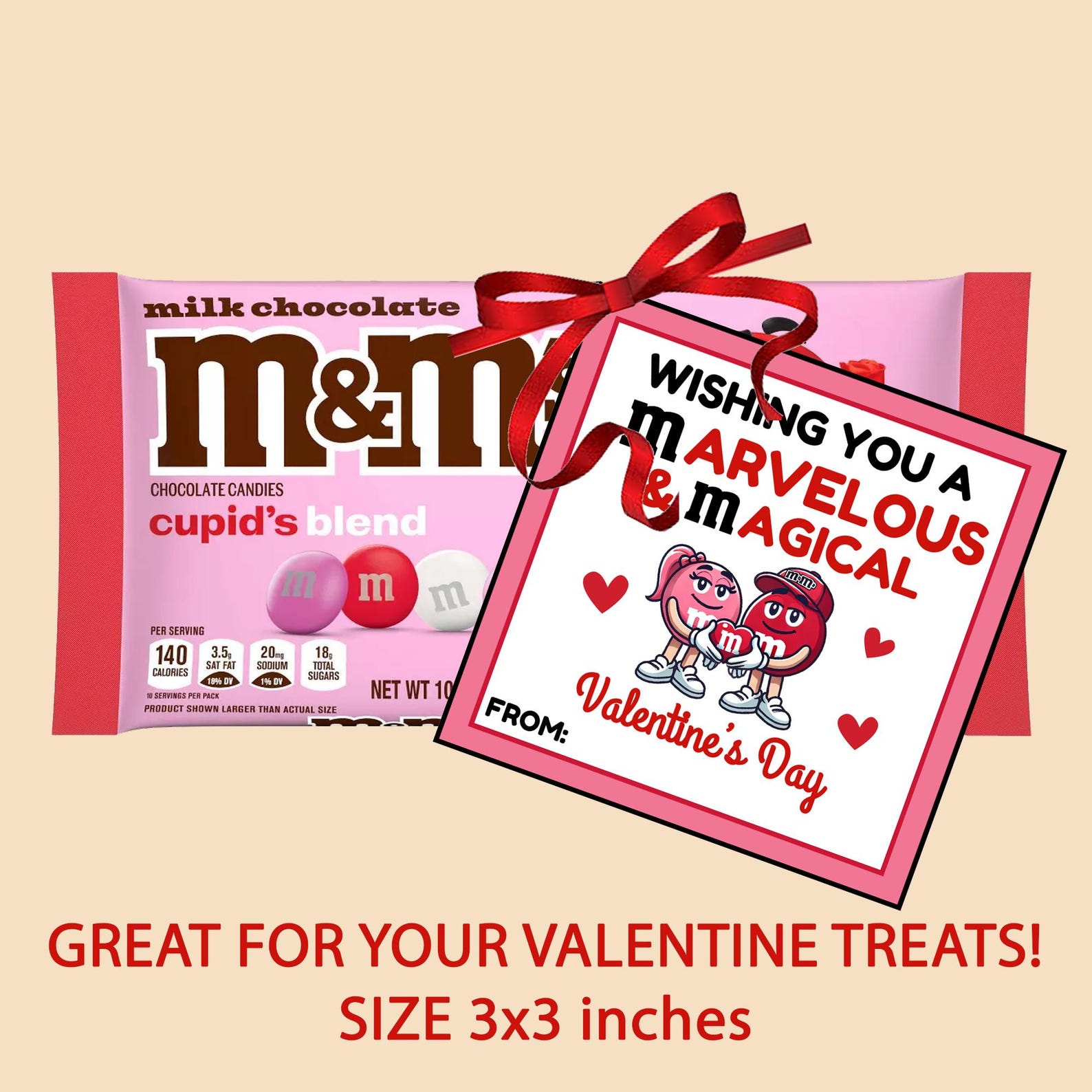 M&M Valentine's Day Tags, Candy Gift Printables (digital Download) - Etsy