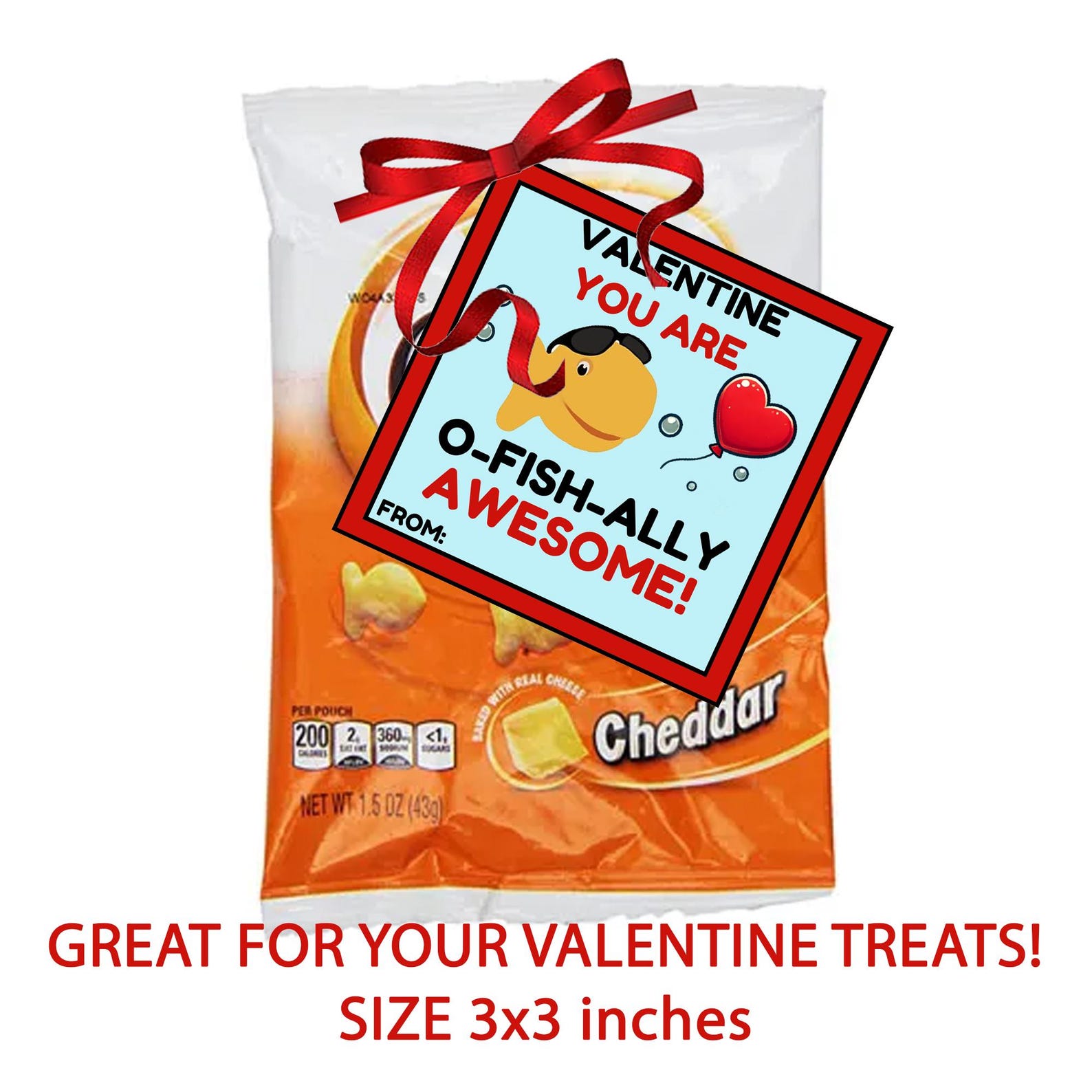 Goldfish Valentine's Day Tags for Kids (digital Download) - Etsy