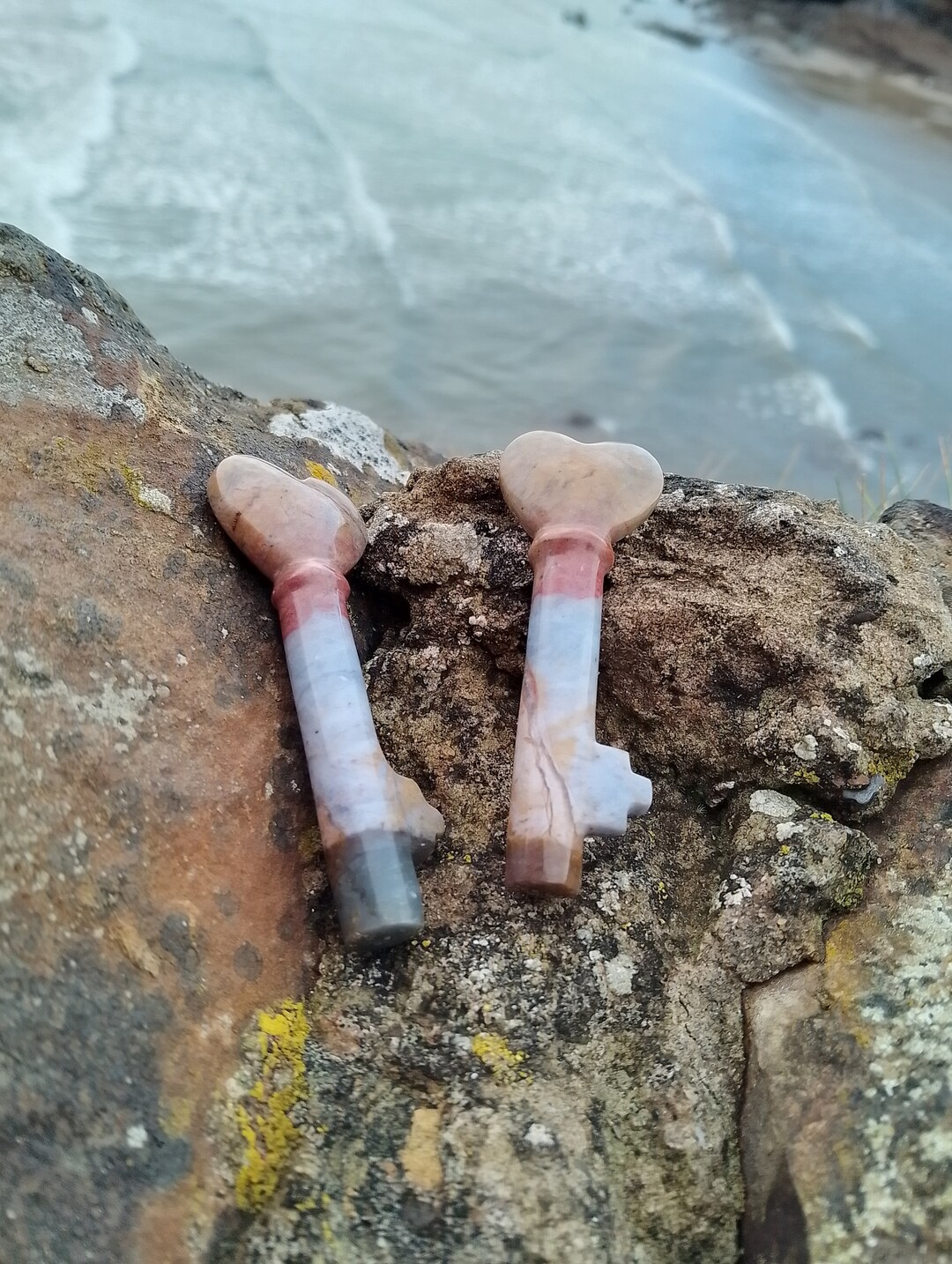 Stone Keys, Unique Crystal Keys, Hand Calved Quartz Keys, Crystal ...