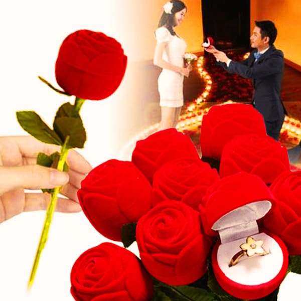 Red Rose Ring Box - Etsy