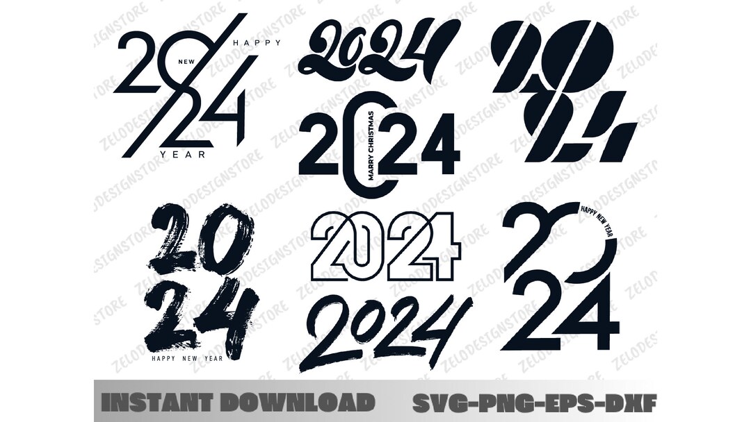 2024 Svg Bundle, New Year 2024 Svg ,happy New Year Svg Bundle, New Year ...