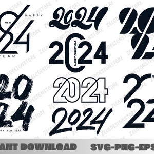 2024 Svg Bundle, New Year 2024 Svg ,happy New Year Svg Bundle, New Year ...