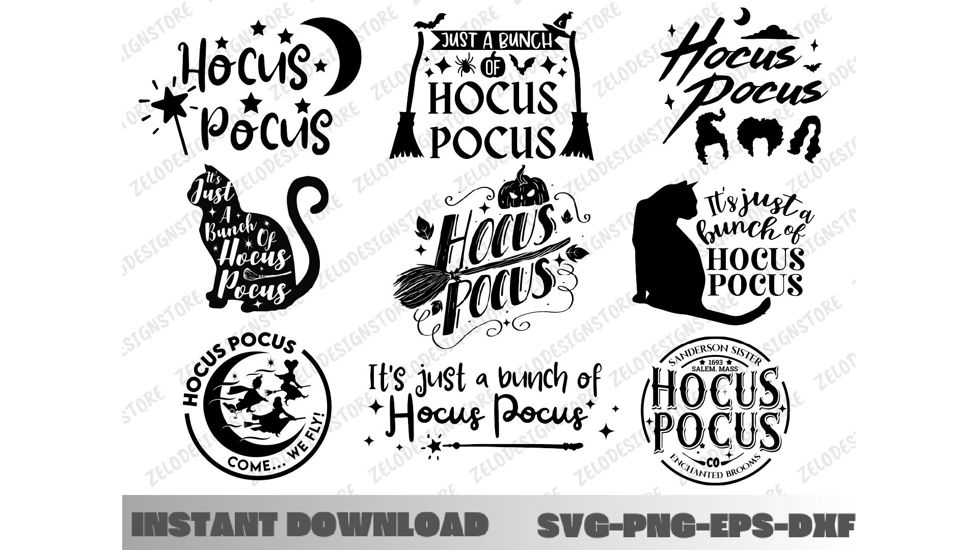Hocus Pocus Svg Bundle Sanderson Sisters Svg Witches Svg Etsy
