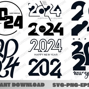 2024 Svg Bundle, New Year 2024 Svg ,happy New Year Svg Bundle, New Year ...