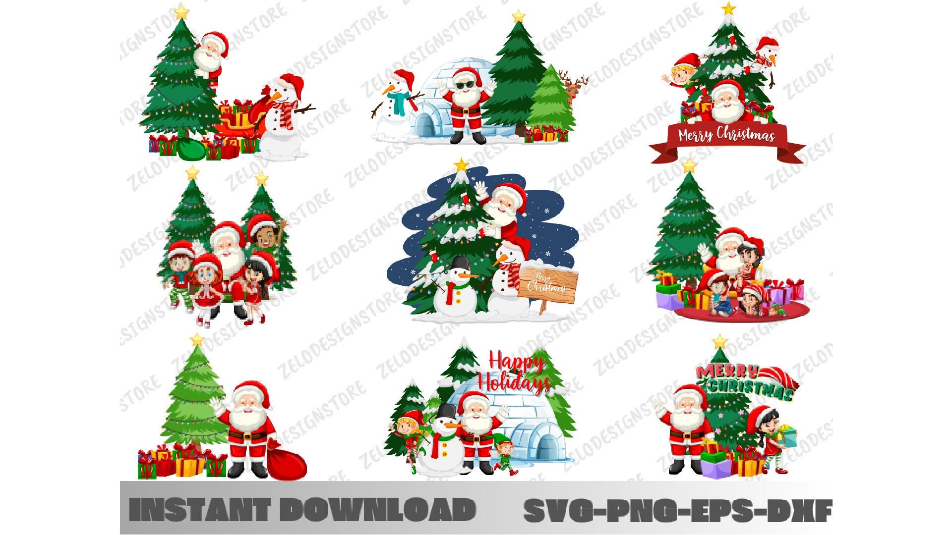 CHRISTMAS SVG Bundle, Santa Svg Bundle, Funny Santa Svg, Christmas SVG ...
