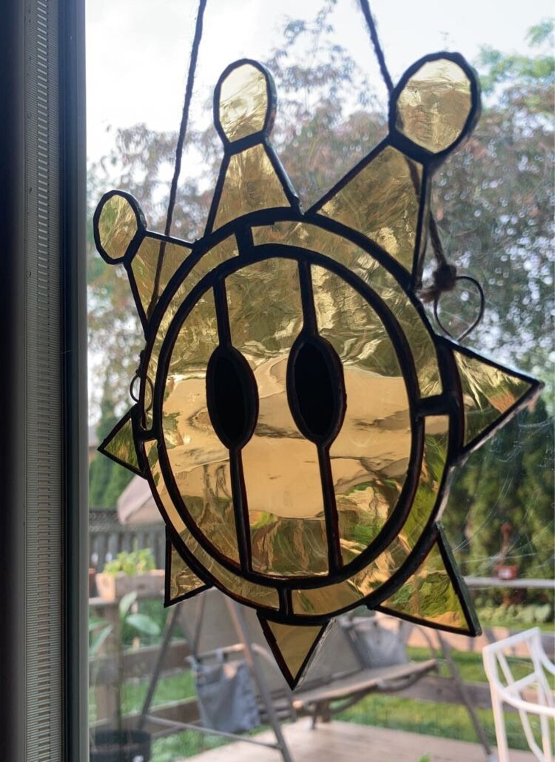 Super Mario Shine Sprite Stained Glass Suncatcher - Etsy