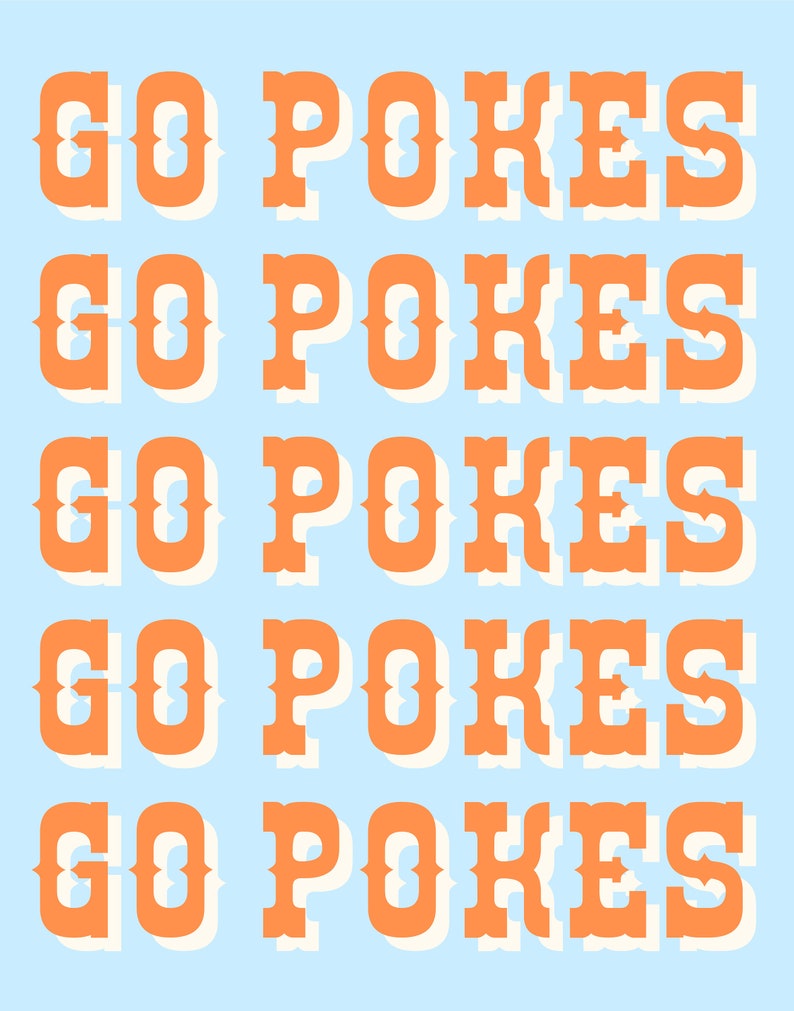 Oklahoma State University Digital Prints - Etsy