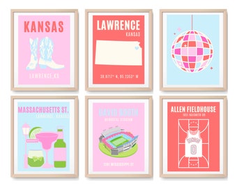 Custom College Digital Prints Set of 6 - Etsy