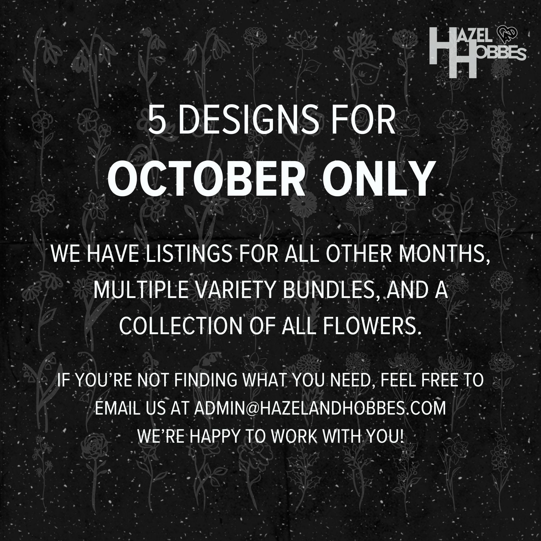 OCTOBER Birth Month Flower Bundle SVG PNG, Birthflower, Floral Clipart ...