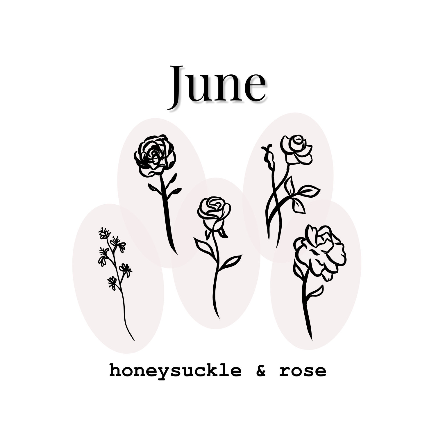 JUNE Birth Month Flower Bundle SVG PNG, Birthflower, Floral Clipart ...
