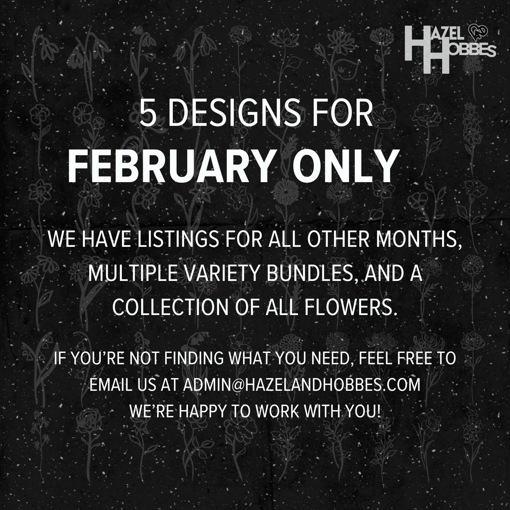 FEBRUARY Birth Month Flower Bundle SVG PNG, Birthflower, Floral Clipart ...