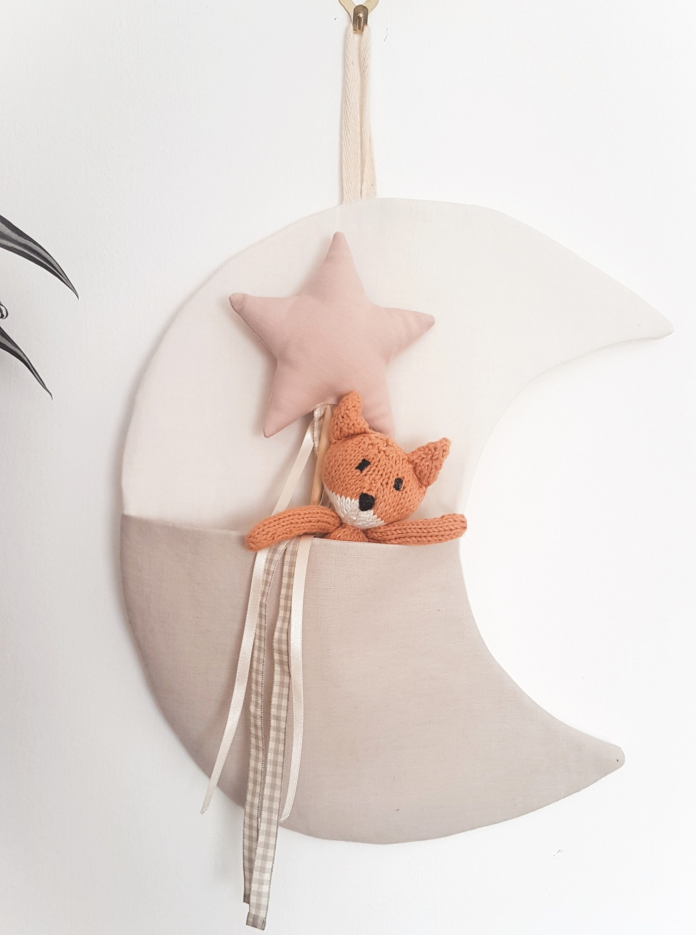 Moon Hanging Decoration Moon Pocket Wall Decoration - Etsy