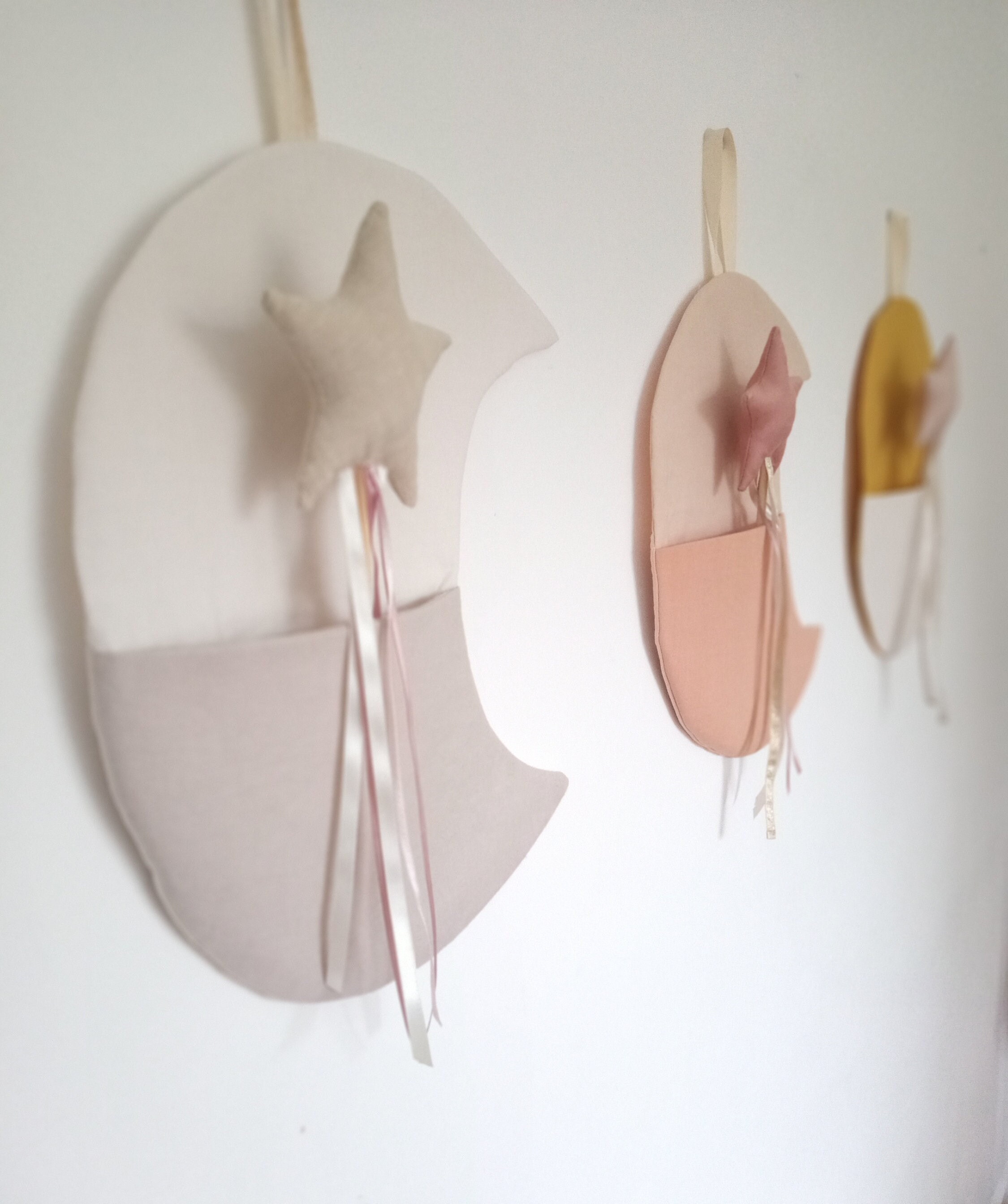 Moon Hanging Decoration - Moon Pocket Wall Decoration - Nursery Decor ...
