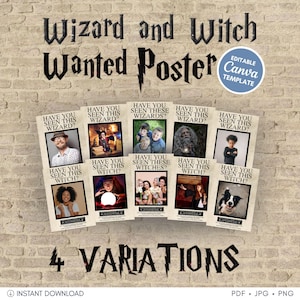 Have You Seen This Wizard Poster Template | Editable Wanted Poster ...