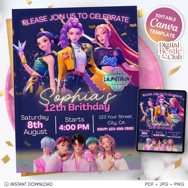 Huntrix Birthday Card - Etsy