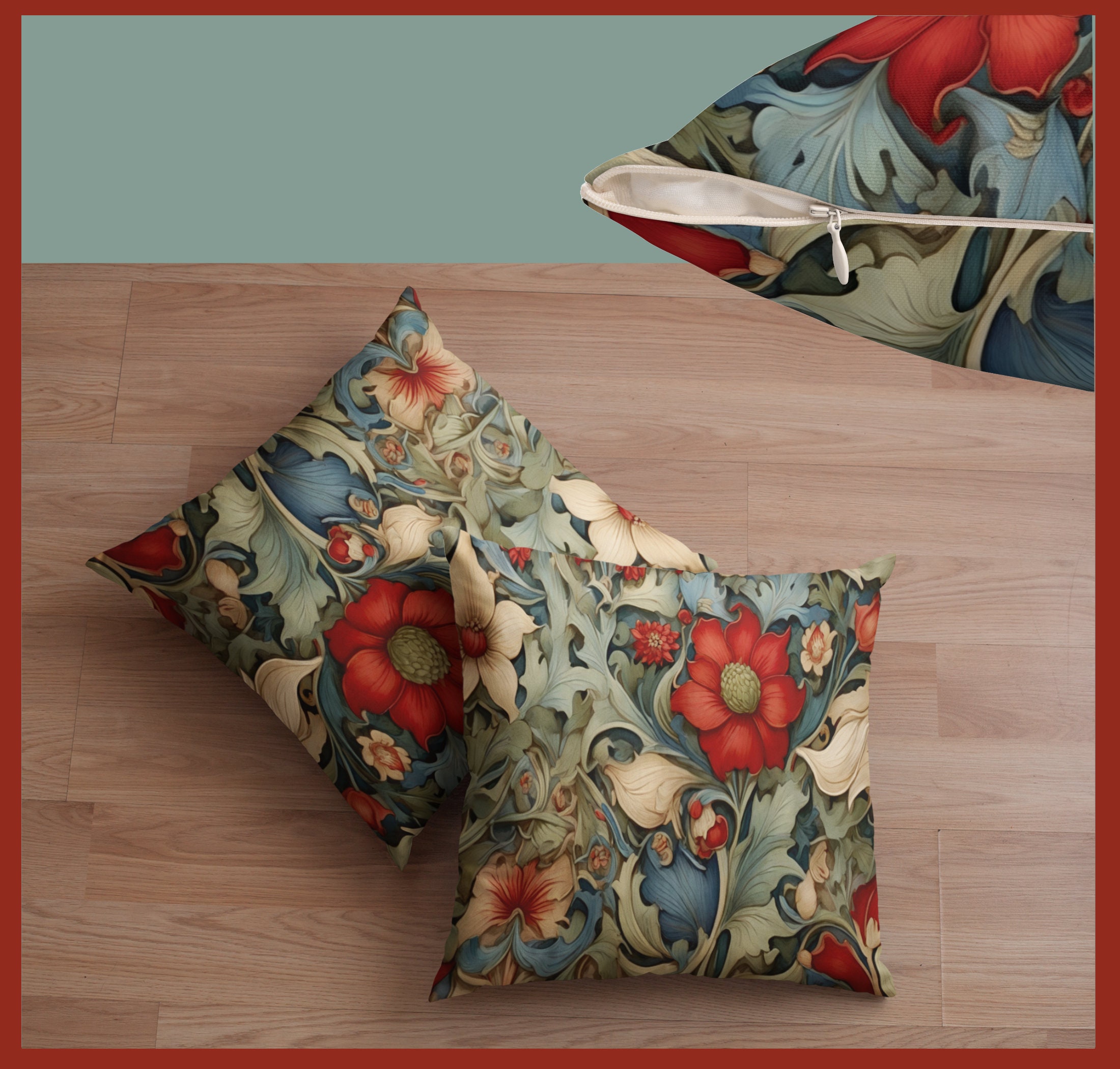 William Morris Floral Print Decorative Cottagecore Decor Botanical ...