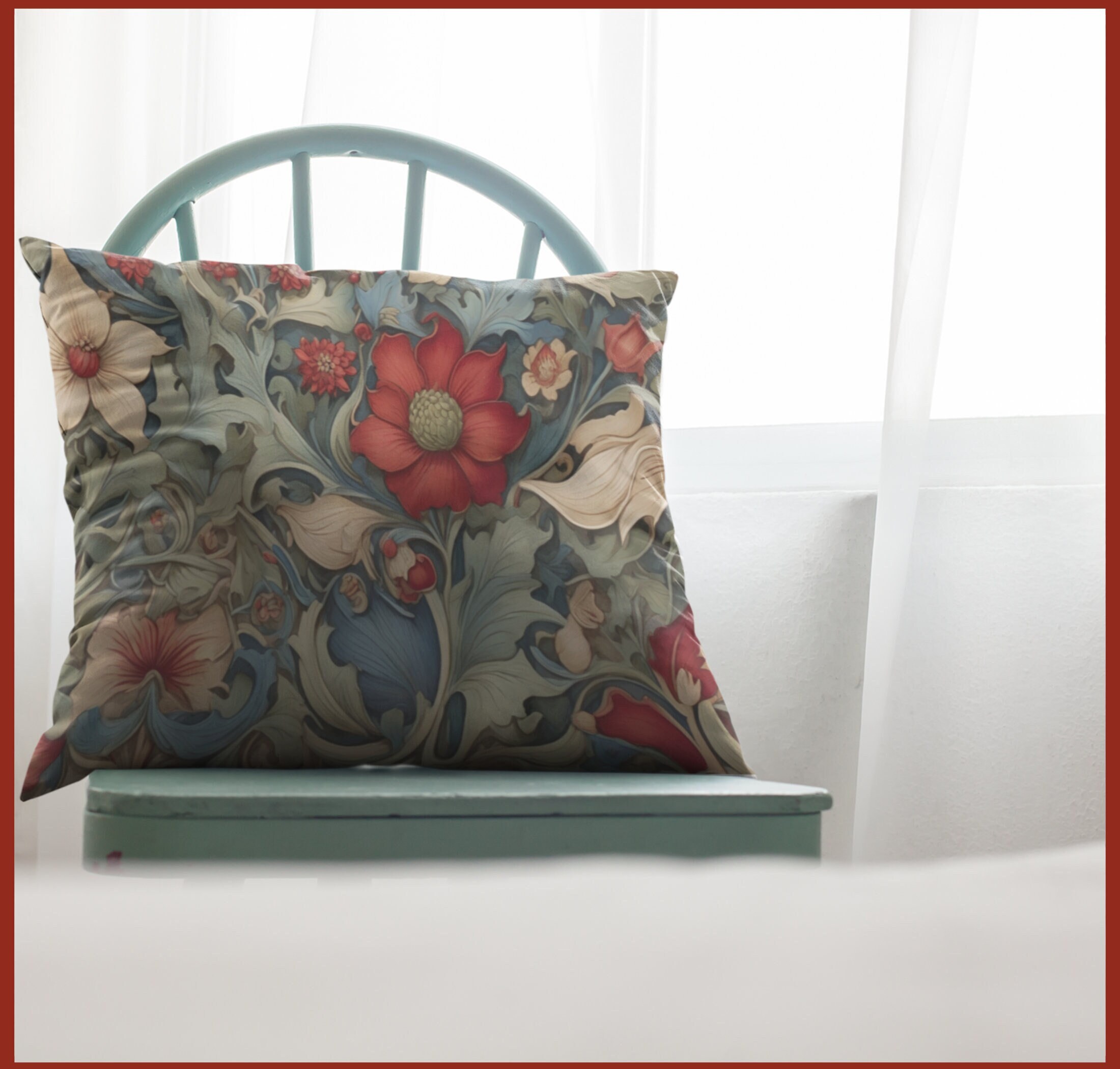 William Morris Floral Print Decorative Cottagecore Decor Botanical ...