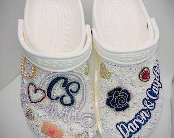 Kids Custom Blue Denim Design Crocs - Etsy