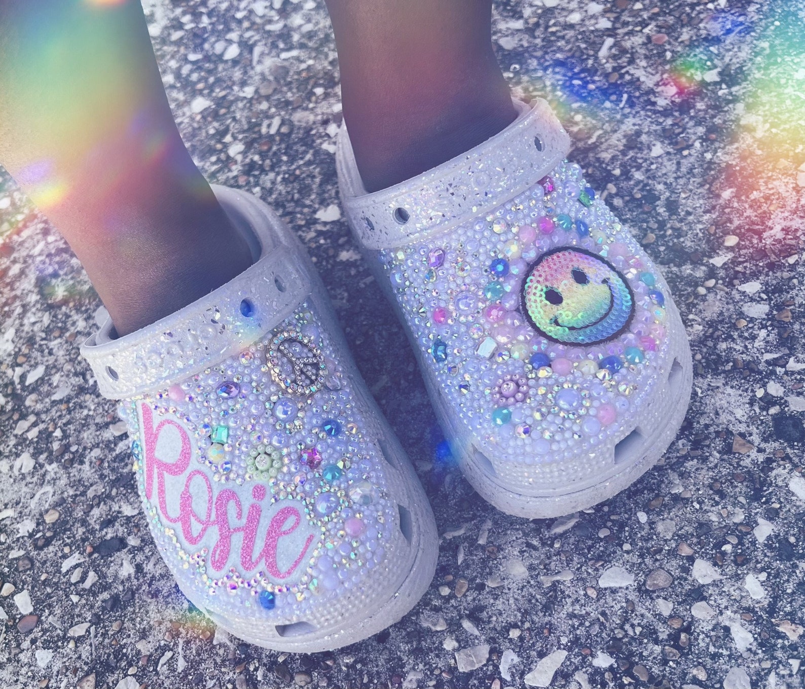 Custom Smiley Face Crocs - Etsy