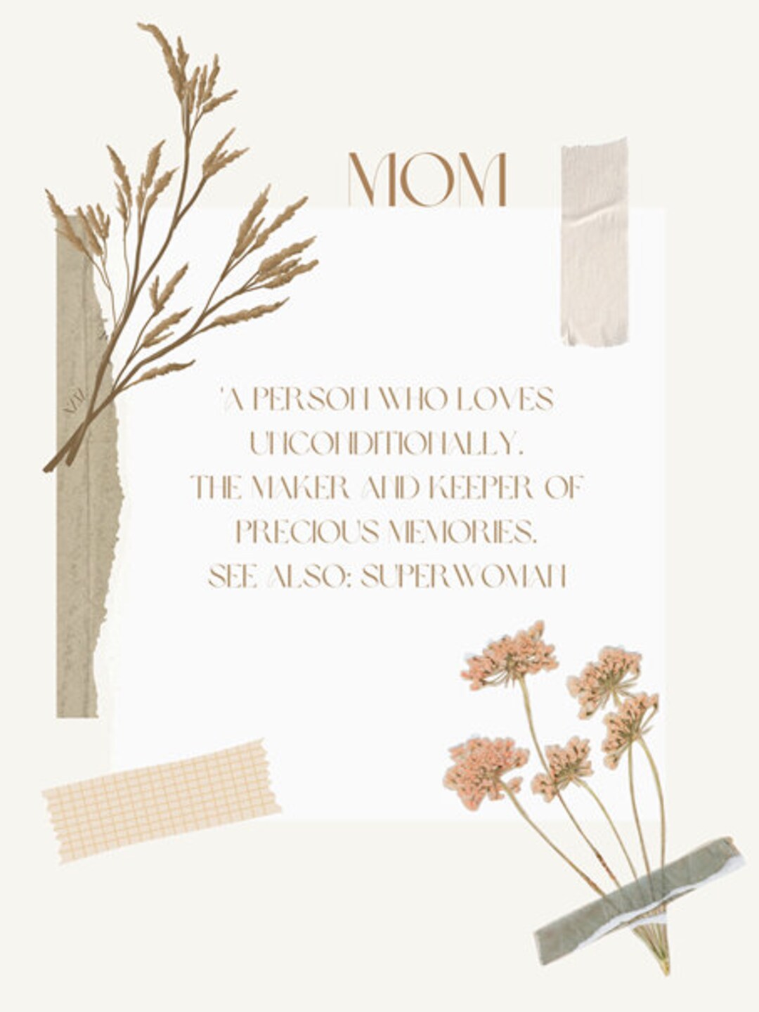 Mother's Day Poster, Mom Card - Etsy